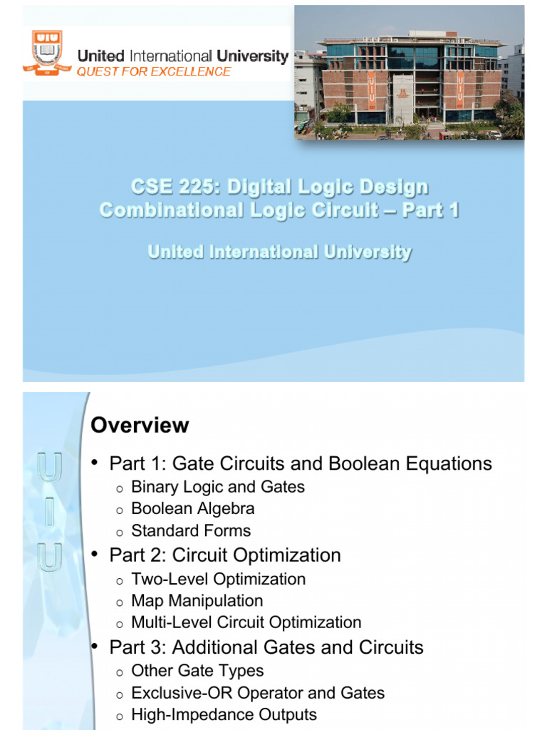 dld-02-Comb-Logic-Circuit-part1 | PDF | Boolean Algebra | Teaching Mathematics