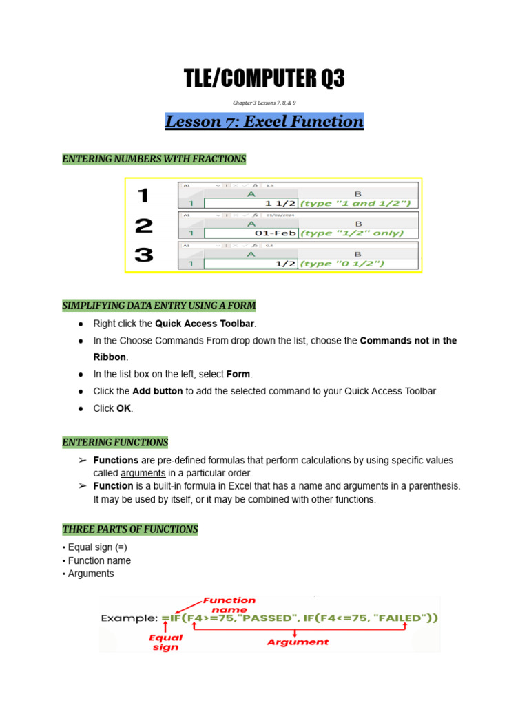TLE_COMP Q3 - REVIEWER | PDF | Function (Mathematics) | Mathematical Logic
