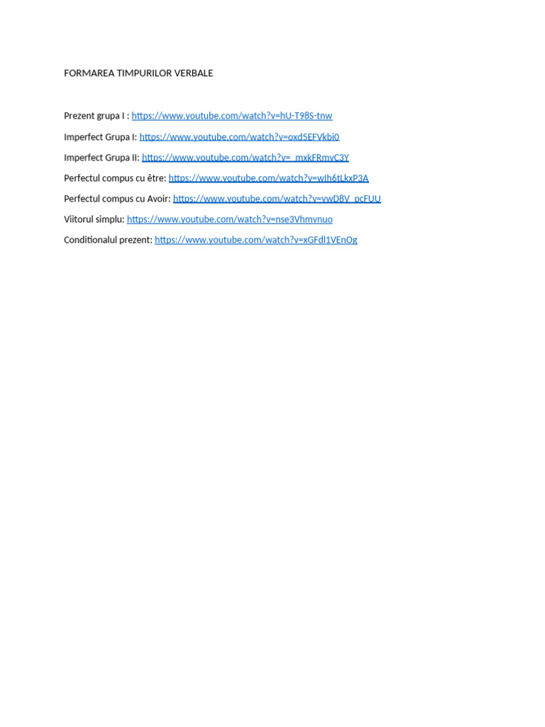 Timpuri Verbale | PDF