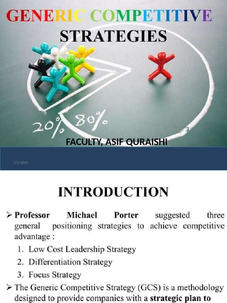 14-Porters Generic Competitive Strategies | PDF
