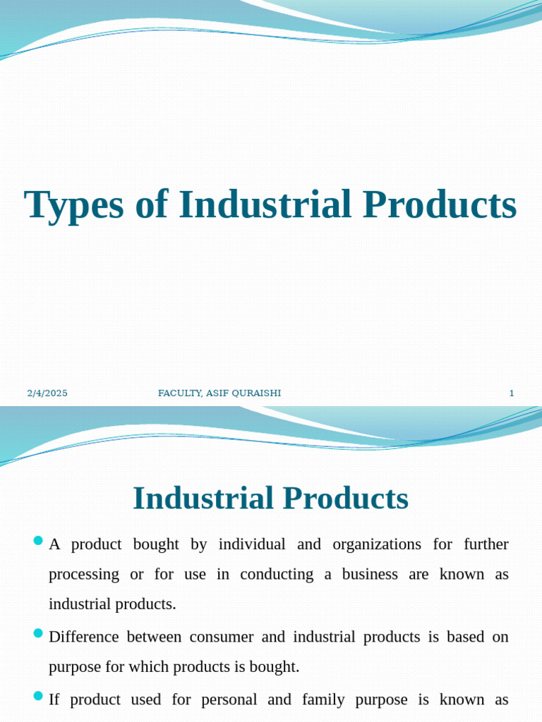 4-Types of Industrial Products | PDF