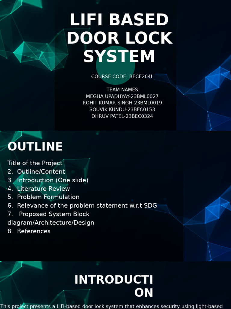 LiFi Based Door Lock System | PDF | Radio Frequency Identification | Telecommunications