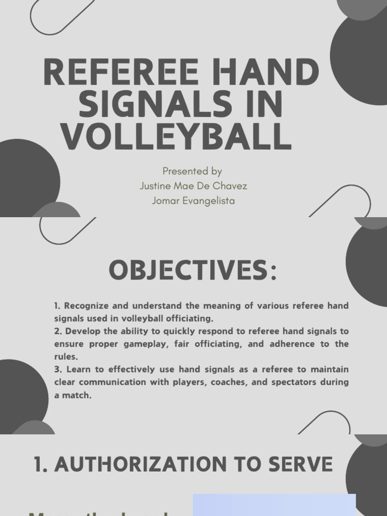 Volleyball Referee Hand Signals Guide | PDF | Hand | Volleyball