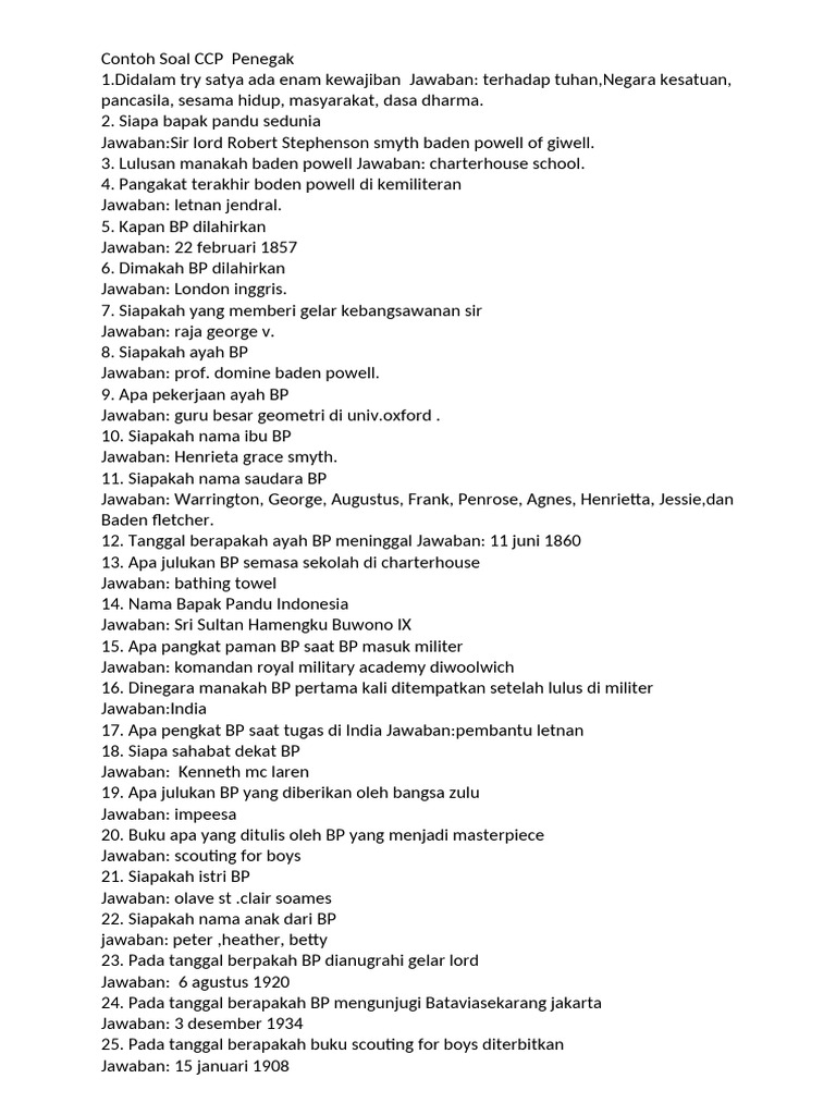 Contoh Soal CCP Penegak | PDF