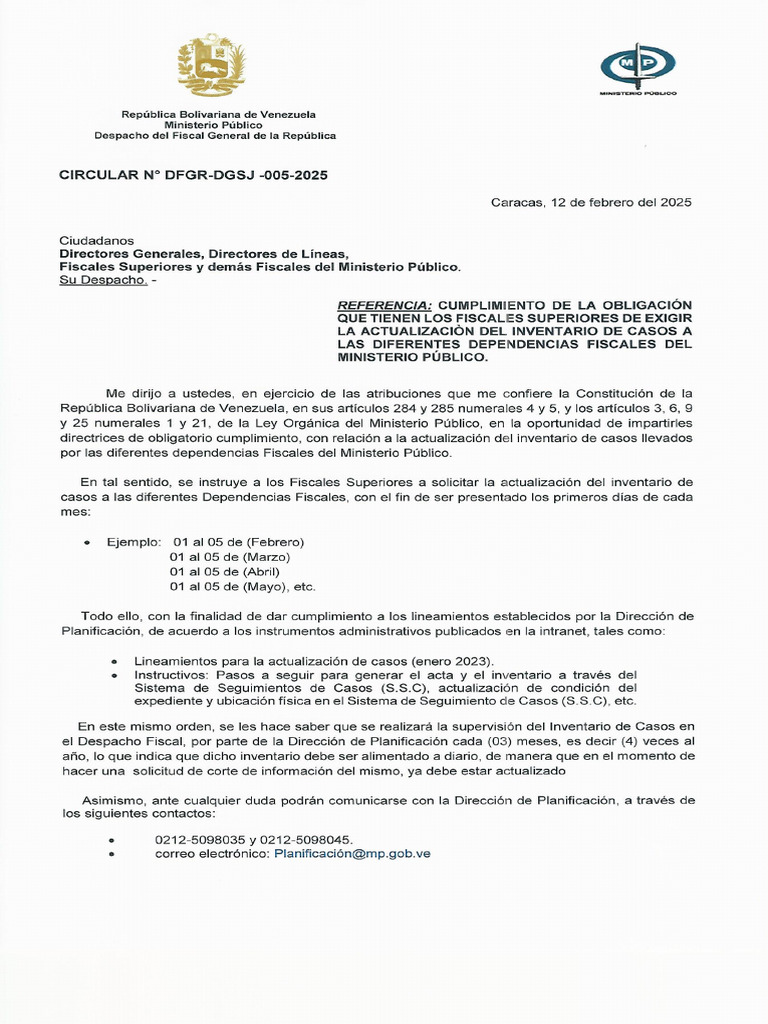 Circular 005-2025 | PDF