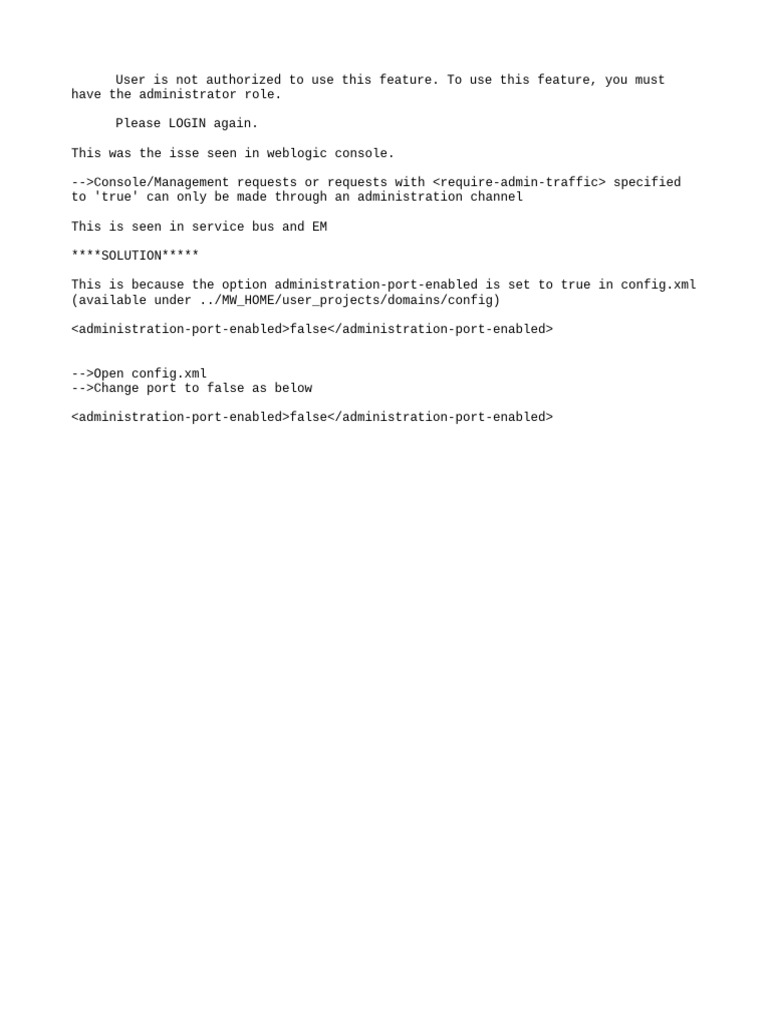 User Not Authorized Error | PDF