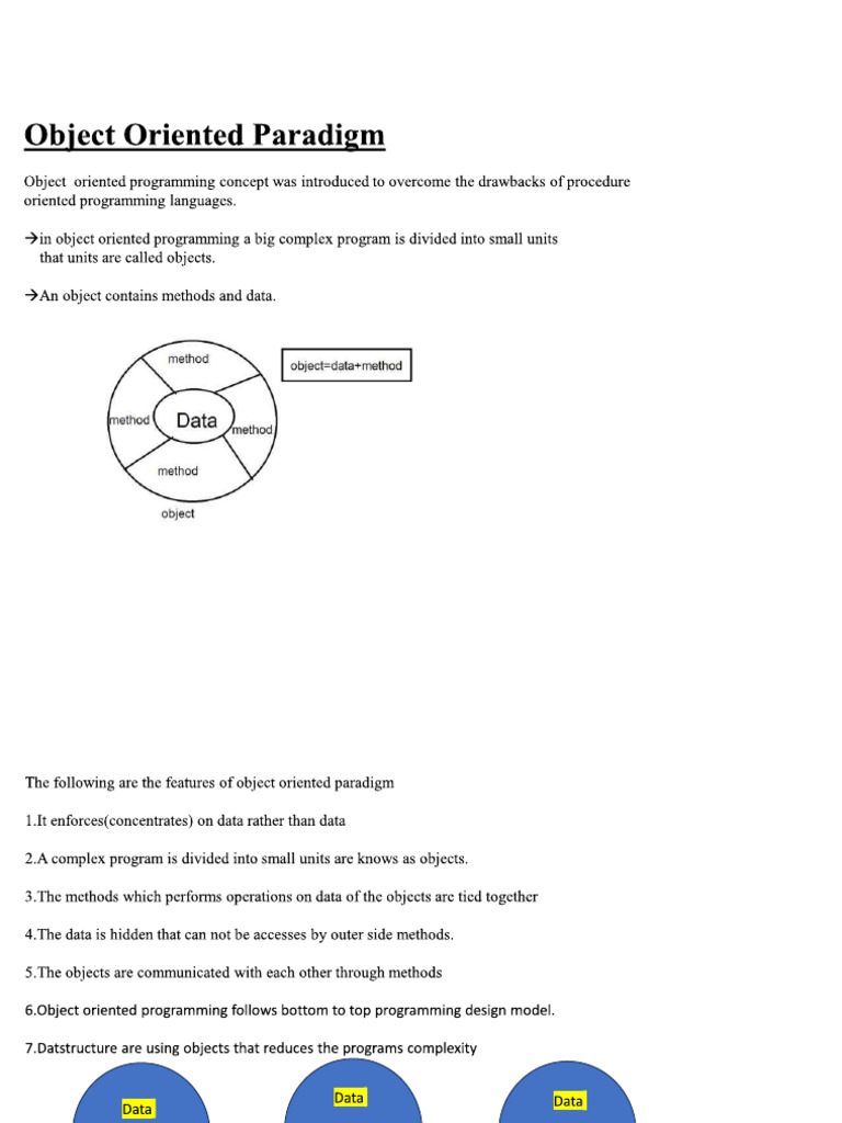 Object Oriented Paradigm | PDF
