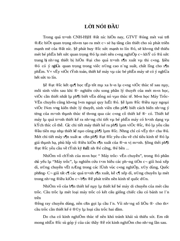 123doc Thiet Ke Bo May Di Chuyen Cau Truc | PDF