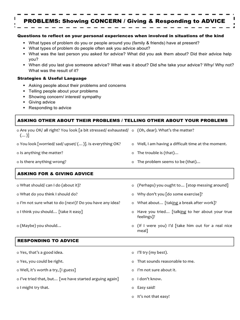 1-ADVICE-Asking For+giving Advice | PDF