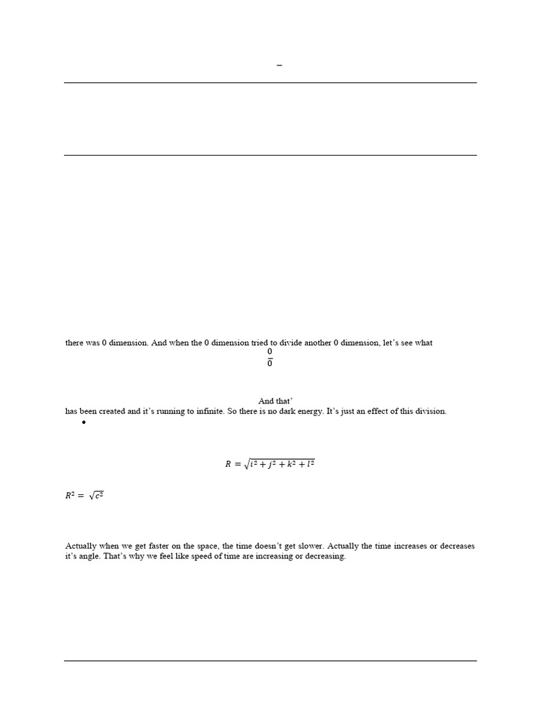 Time Travel and Dimensional Theory Explained | PDF | Space | Angle