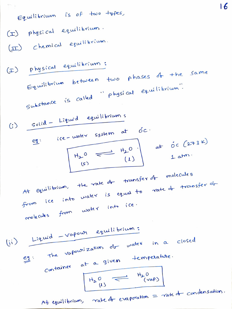 16-25 Types of Equilibrium | PDF | Chemical Equilibrium | Branches Of ...