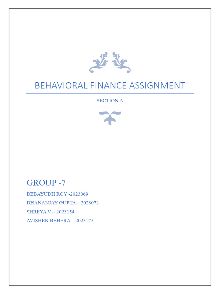 Behavioral Finance Group7 | PDF | Pricing | Brand