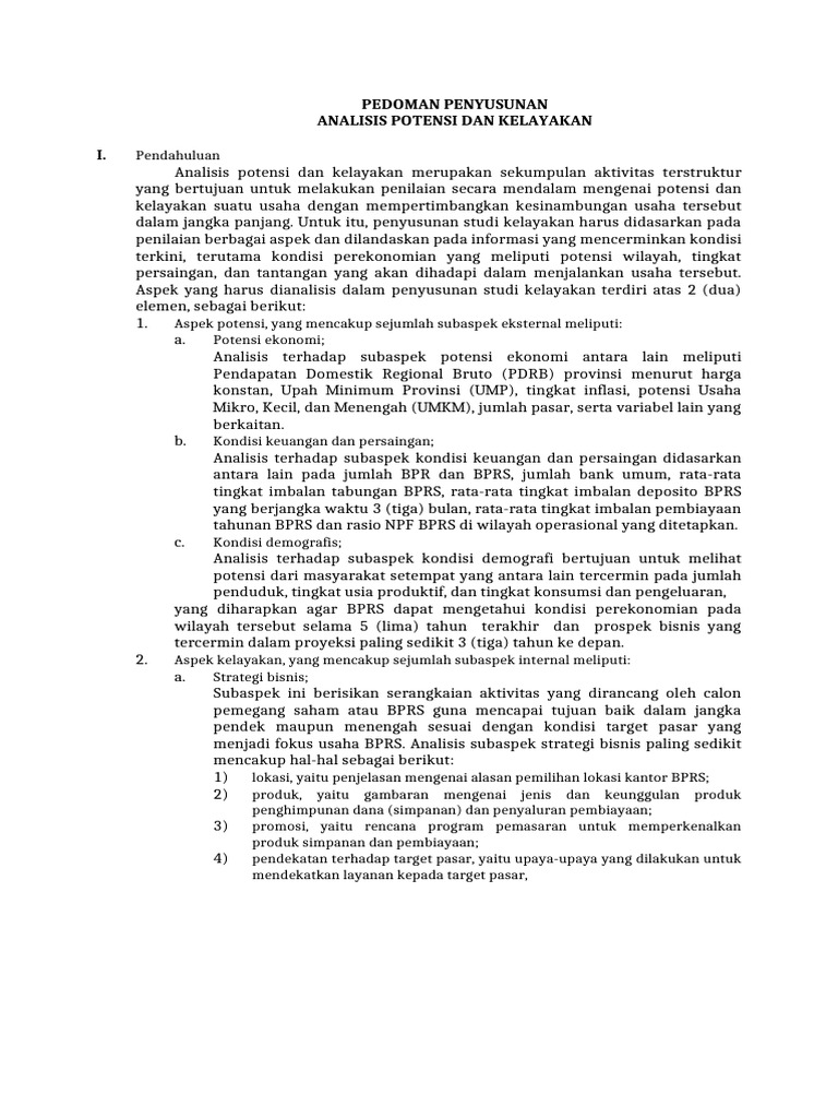 Contoh Proposal Pendirian BPRS | PDF