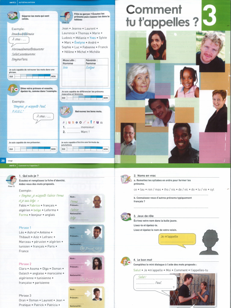 U3 Comment Tu Tappelles | PDF
