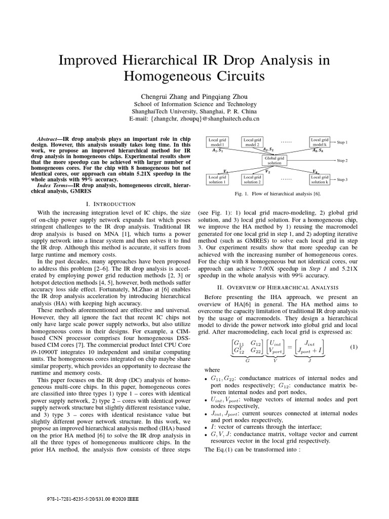 Improved Hierarchical IR Drop Analysis in Homogeneous Circuits | PDF | Multi Core Processor ...