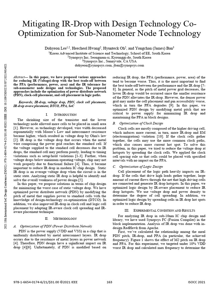 Reducing IR-Drop in IC Design | PDF | Semiconductor Devices ...