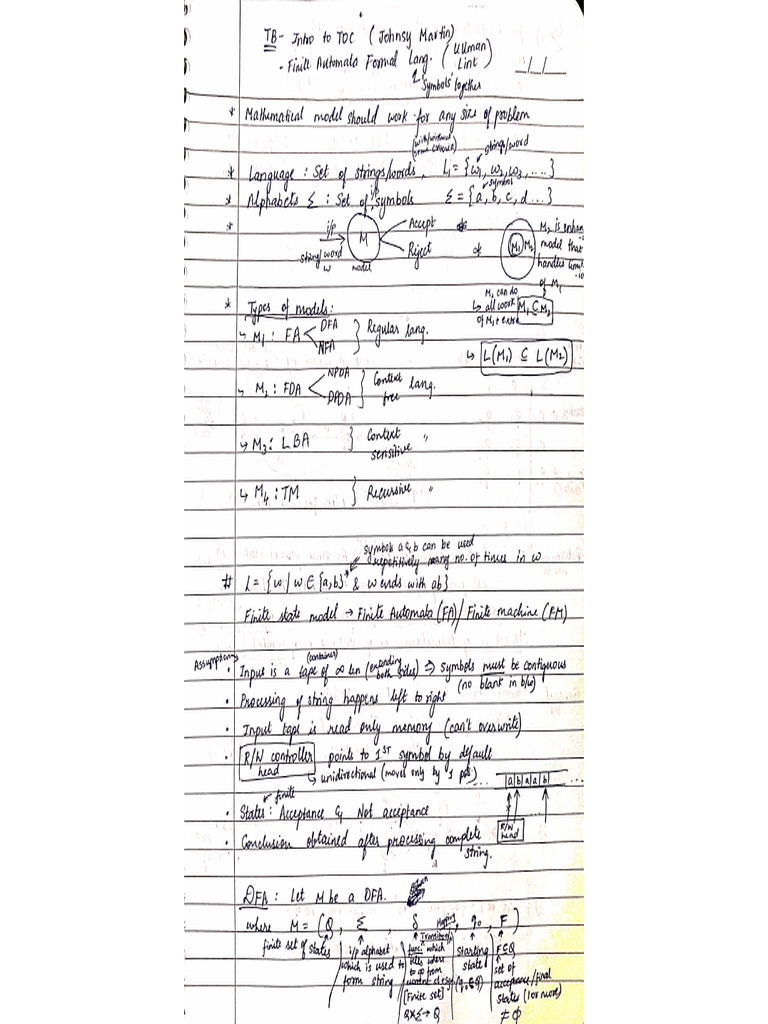 TOC Classnotes | PDF