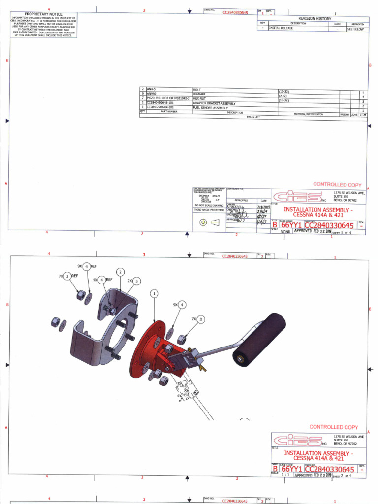 CC2840330645 - Installation Cessna-414a-421 | PDF