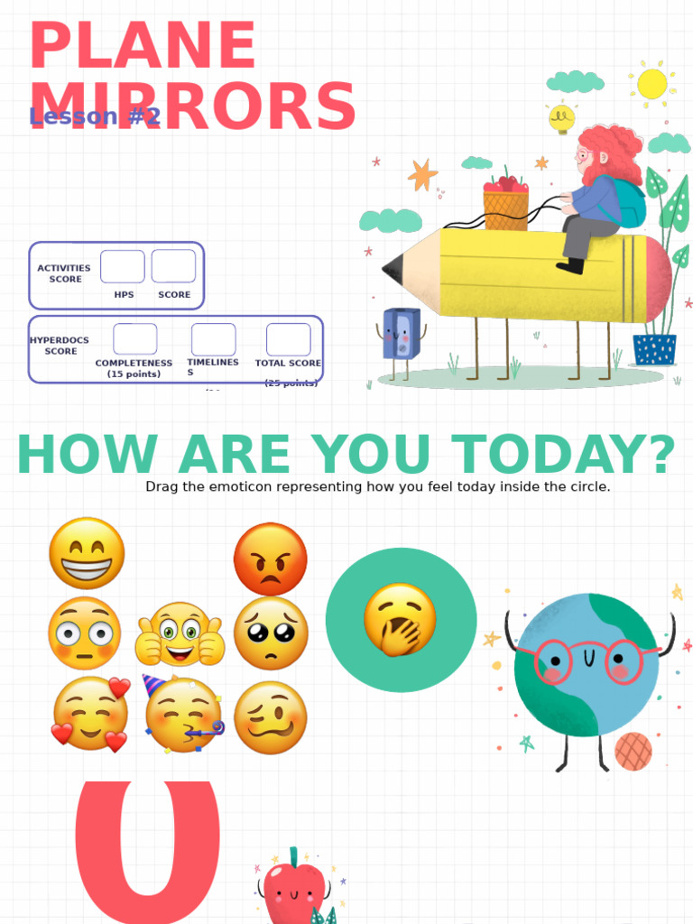 Lesson #1 Plane Mirrors | PDF | Reflection (Physics) | Mirror