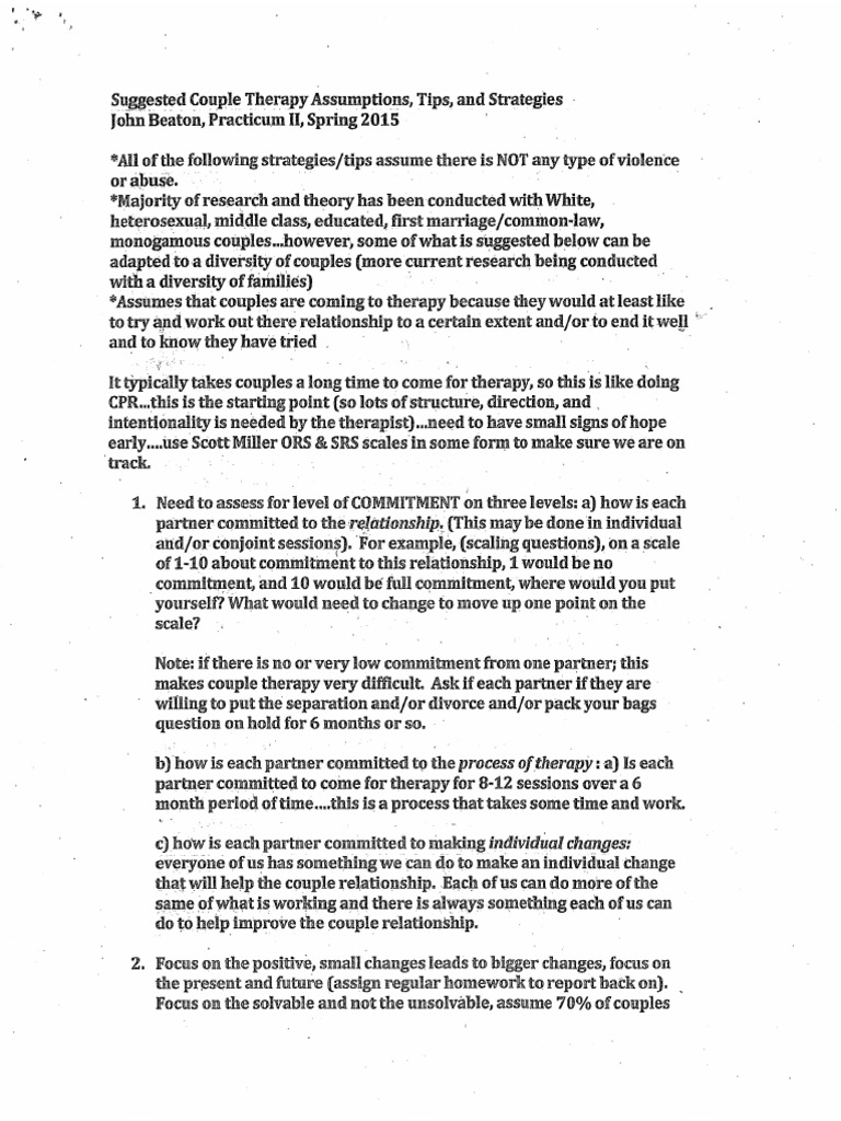 Couple and Polycule Assessment Part One | PDF