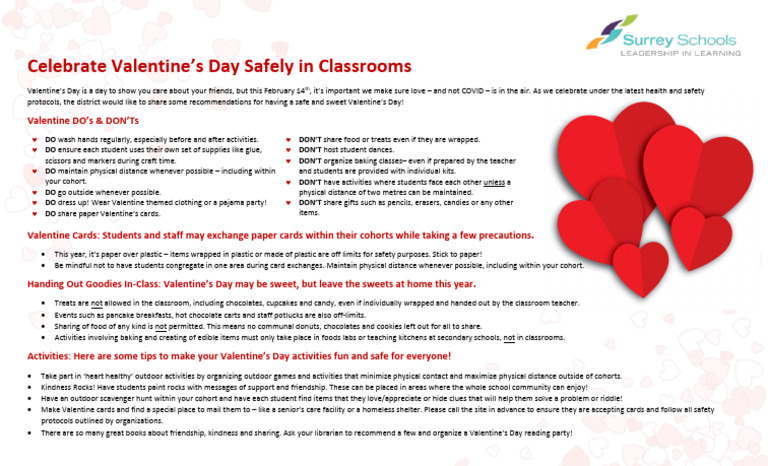 Valentine's Day Health and Safety Protocols (2021) | PDF | Valentine's ...