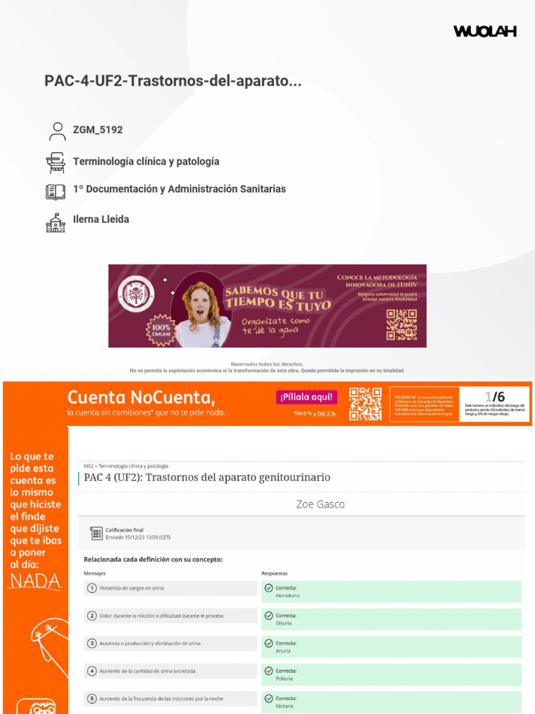 Wuolah Free PAC 4 UF2 Trastornos Del Aparato Genitourinario | PDF