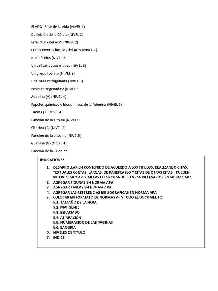 El Adn-tarea Word en Apa | PDF
