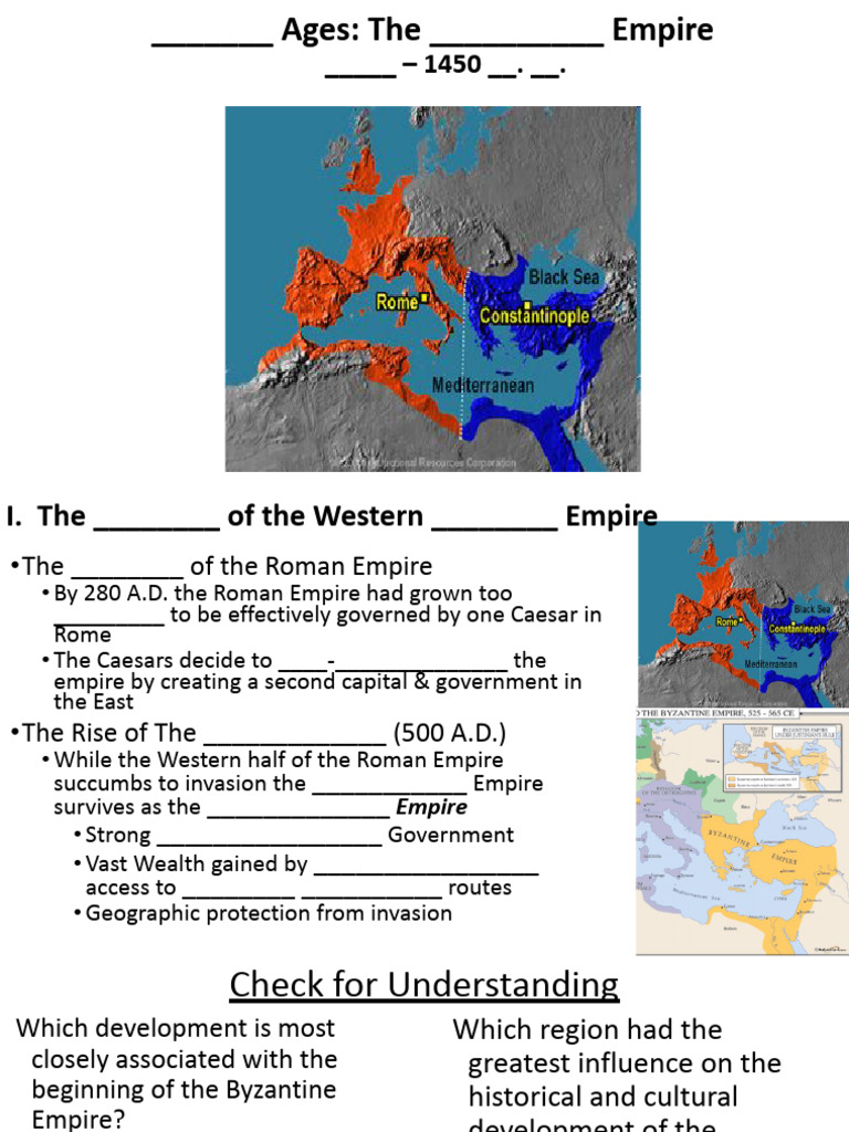 The Byzantine Empire Notes | PDF | Byzantine Empire | Europe