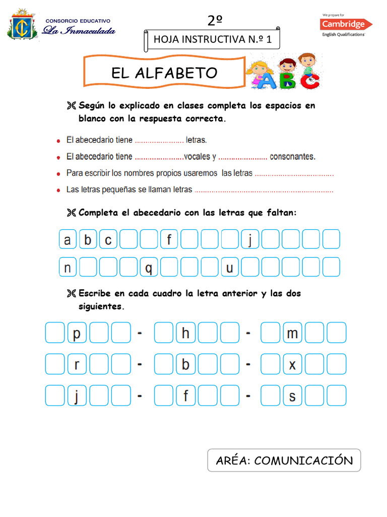 Actividades de Comunicación: El Abecedario | PDF