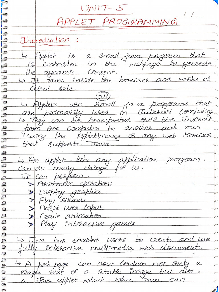 Unit 05 Applet Programming | PDF