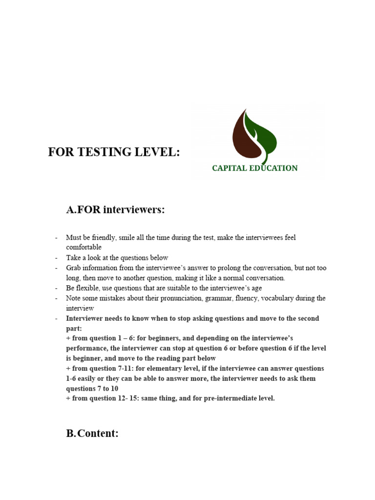 English Testing Structure | PDF | Vietnam | Southeast Asia