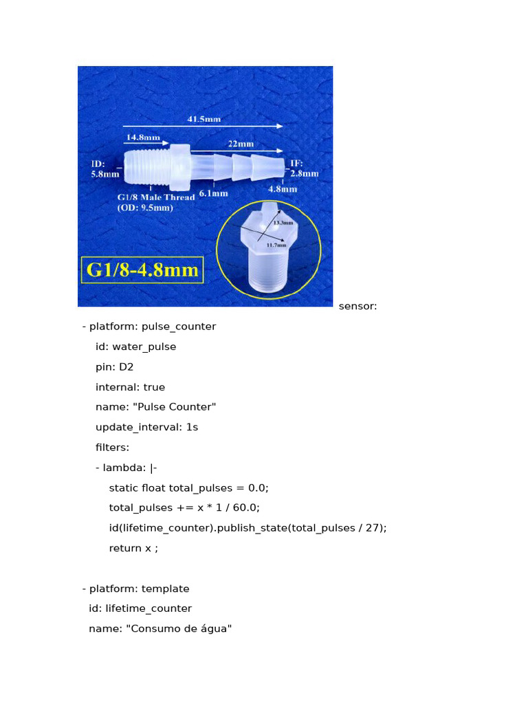 Water Consumption and Flow Rate Sensor | PDF
