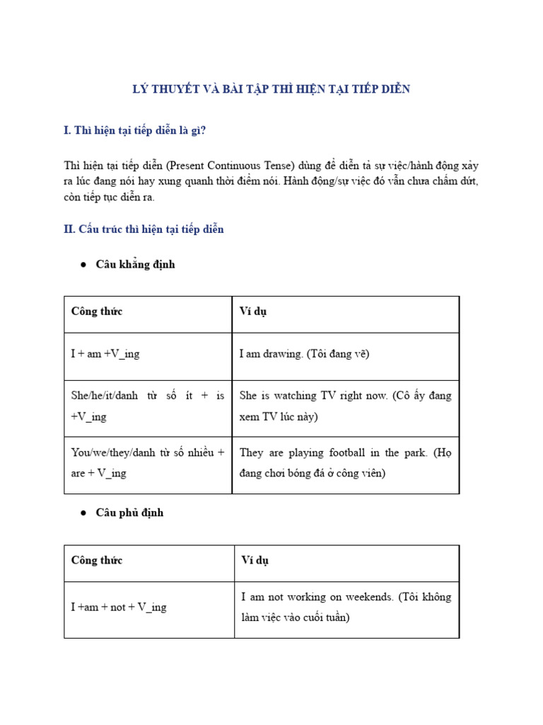 Present Continous | PDF