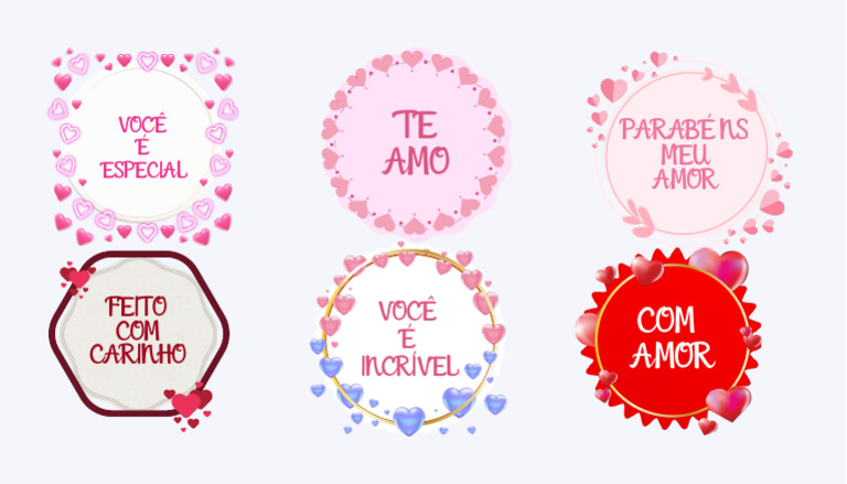 Modelo De Tags Adesivo Circular Personalizadas Para Impressão Branco E ...