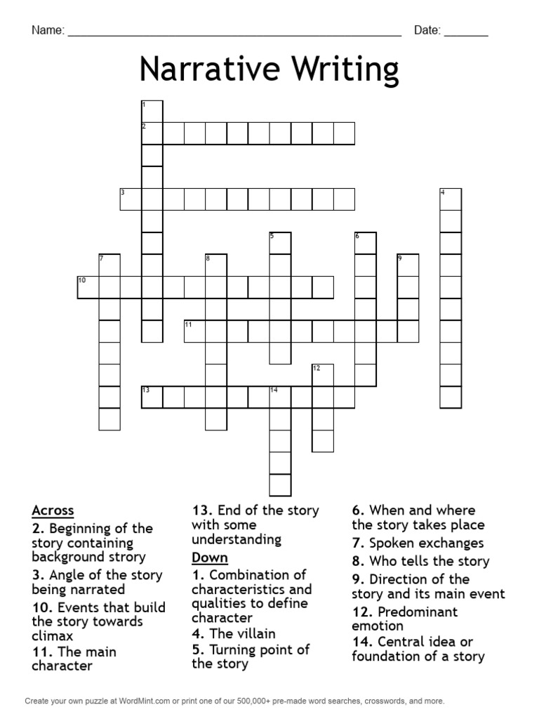 Narrative Writing Puzzle Guide | PDF