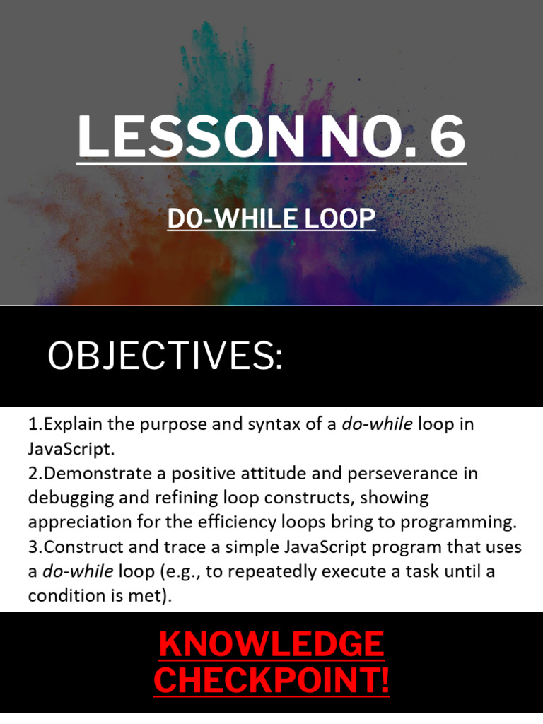 6 - Javascript Do While - Loops Co2 | PDF | Control Flow | Java Script