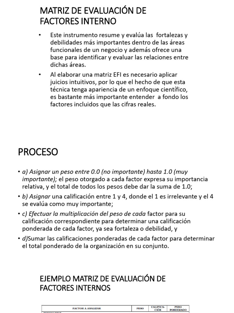 Matriz EFE EFI | PDF