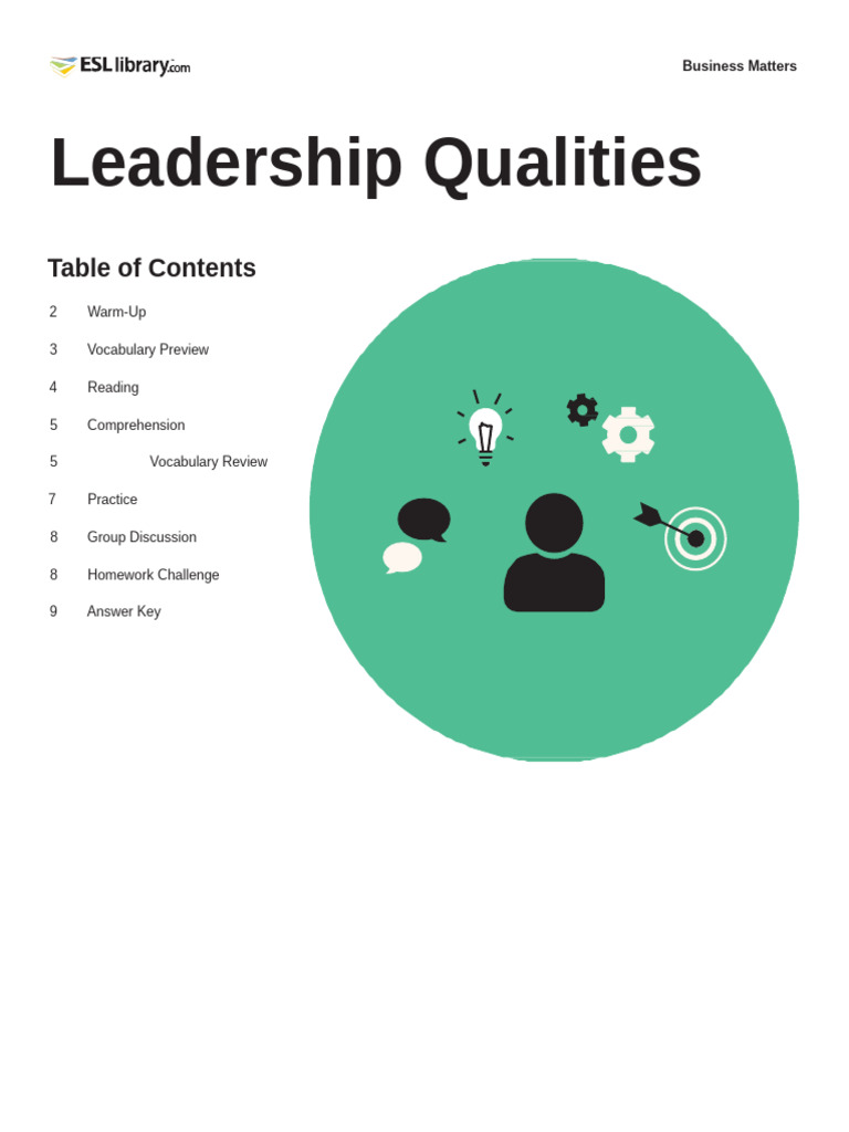 Essential Leadership Qualities Guide | PDF | Leadership | Extraversion ...
