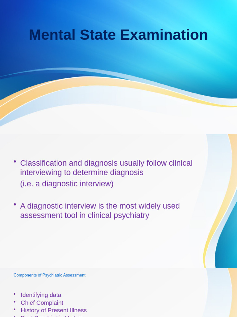 Mental State Examination | PDF | Behavioural Sciences | Mental Health