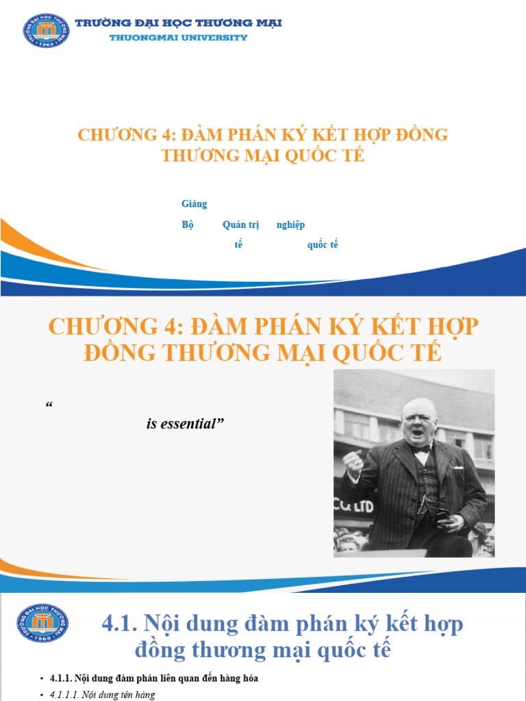 Chương 4 - Đàm Phán Kỹ Kết Hợp Đồng TMQT | PDF