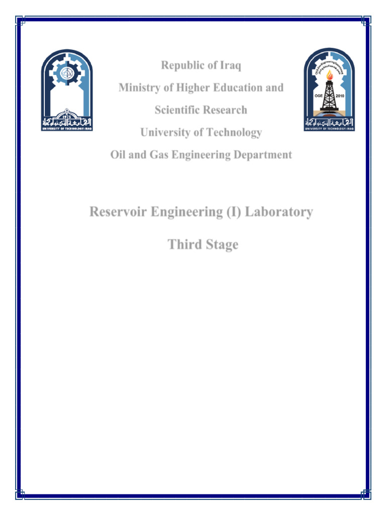 Reservoir Engineering Lab | PDF | Porosity | Gases