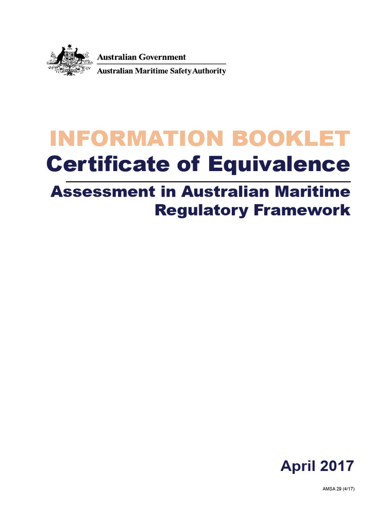 Amsa29-Cert of Equivalence | PDF | Shipping