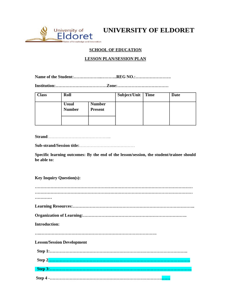 CBC Lesson Plan Template | PDF