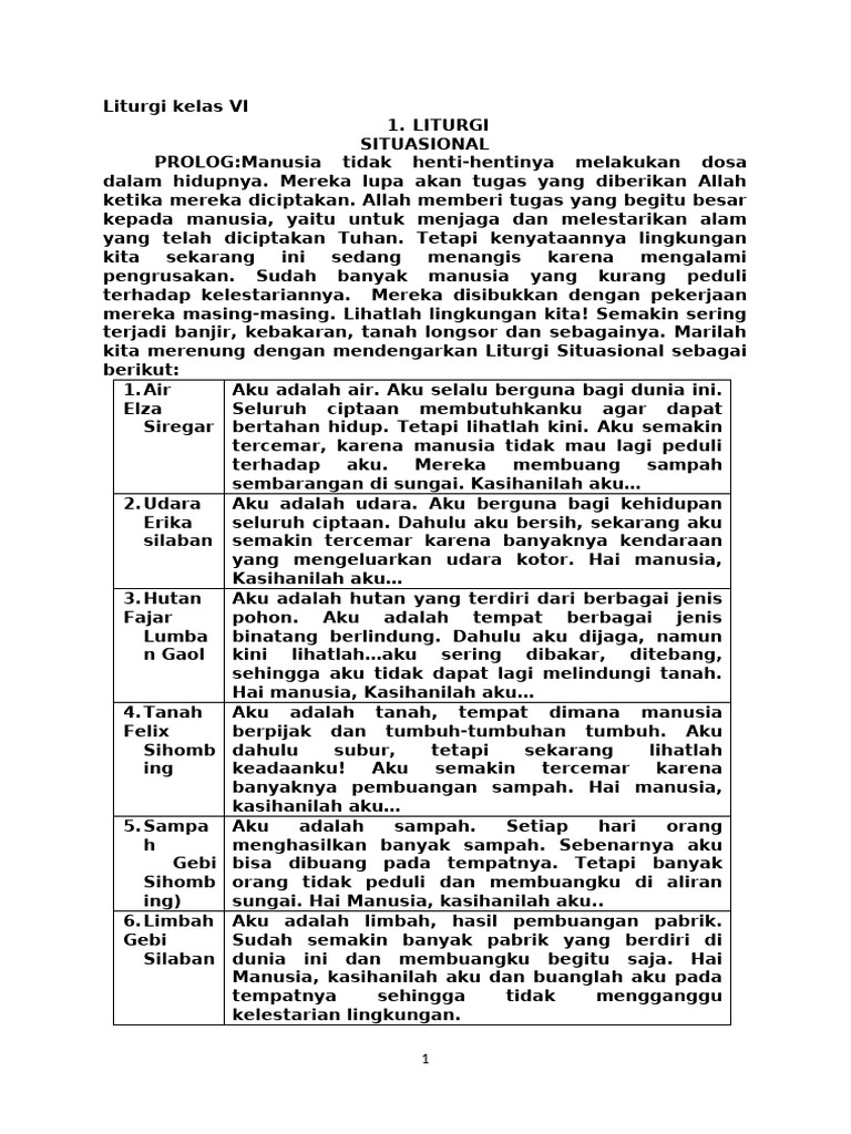 GABUNGAN LITURGI | PDF