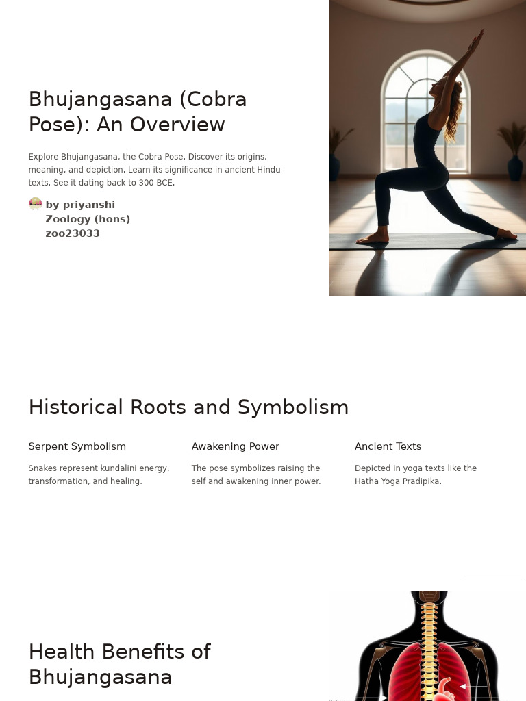 Benefits and Guide to Bhujangasana | PDF | Yoga