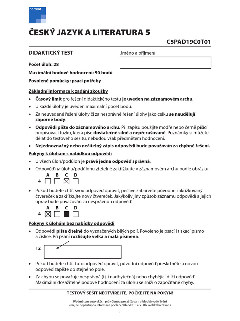Cermat CJ 2019 5 A | PDF