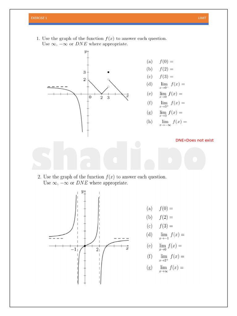 Limits Assignment 2 | PDF