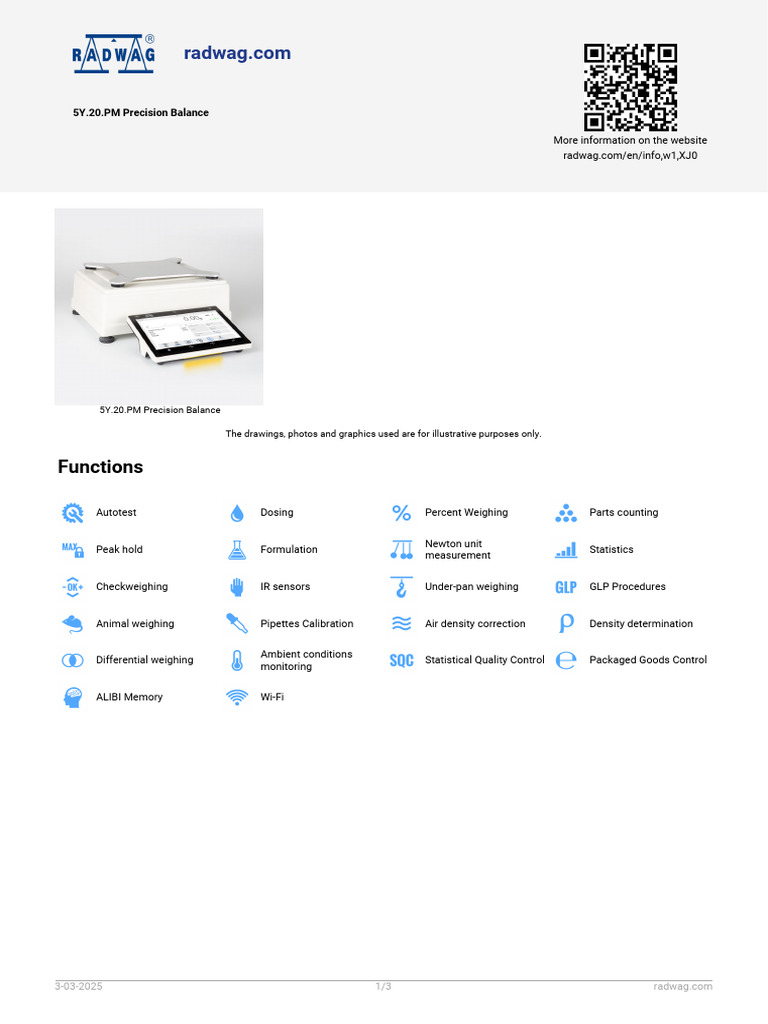 RADWAG Data Sheet 5Y.20.PM | PDF | Wi Fi | Weighing Scale
