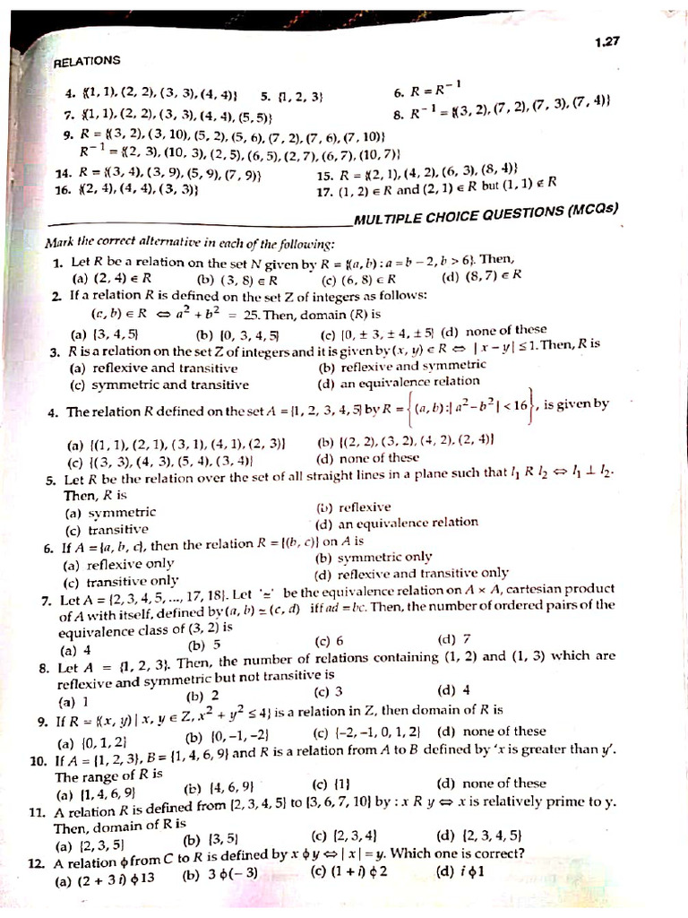 RD Sharma Part 1 | PDF