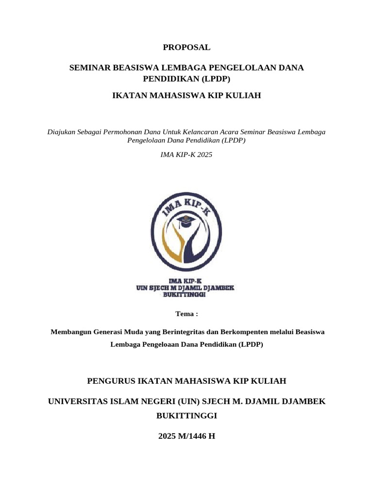 Proposal 1a LPDP 2025 A | PDF